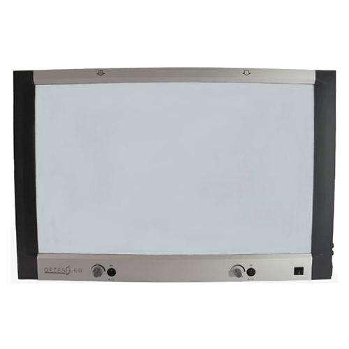 Negatoscopio plano 2 placas led 6300 lux, marca Green Led, GLD-TB1H2