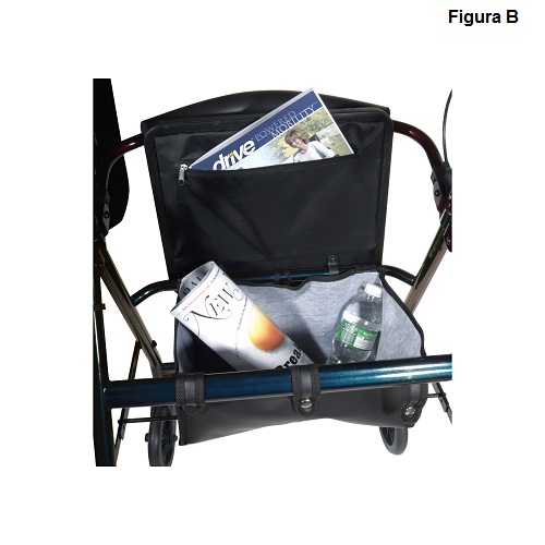 Andadera Rollator de aluminio con ruedas 6" color azul, marca Drive ...