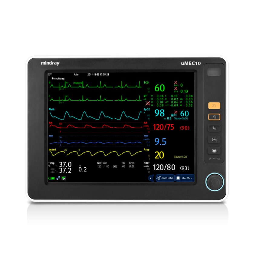 Monitor de paciente uMEC10 10.4" pantalla normal, ECG, NIBP, Temp, SpO2 ...