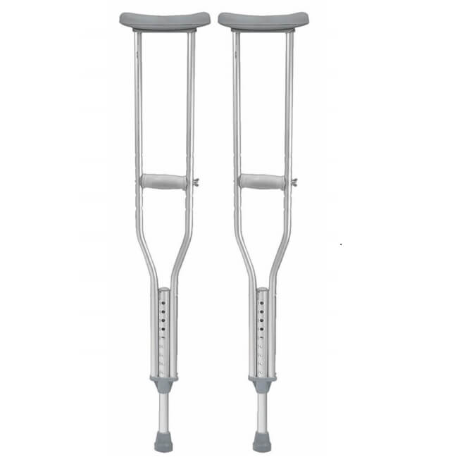 Muleta de aluminio con altura ajustable, marca Drive Medical, DRI-10400M