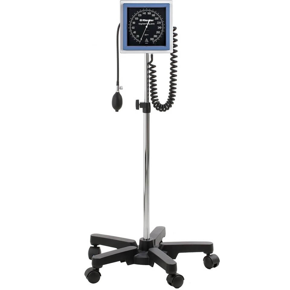 Baumanómetro cuadrado aneroide de pedestal con brazalete de velcro para ...